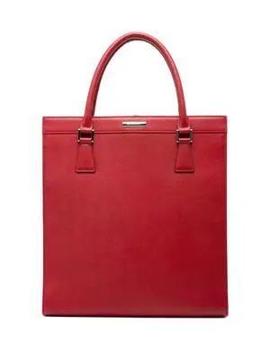 Burberry 2000-2017 Leather Tote Bag - Red