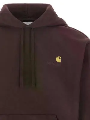 Carhartt Work In Progress American Script Logo Embroidered Hoodie - Red