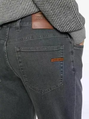Zegna Logo-patch Straight-leg Jeans