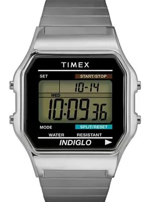 Timex® Classic Digital Watch With Stainless Steel Strap - Black