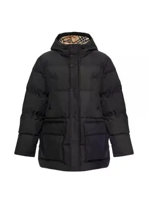 Burberry Burford Puffer Jacket With Check-pattern Hood