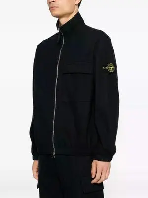 Stone Island Logo Patch Zip-up Jacket