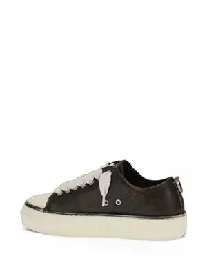 REPRESENT Distressed Leather Lace-up Platform Sneakers