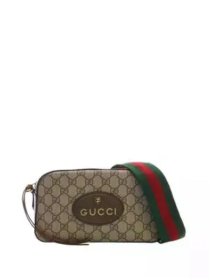Gucci Gg Supreme Web Crossbody Bag - Neutrals