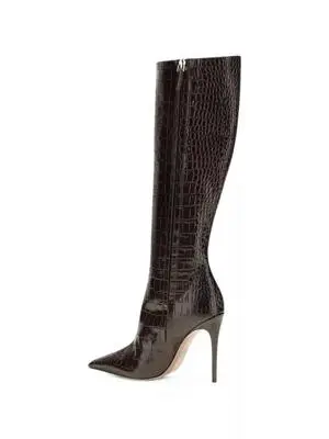 Paris Texas Vera Croc-effect Knee-high Boots