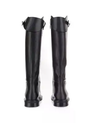 POEVE Strap-detail Leather Boots