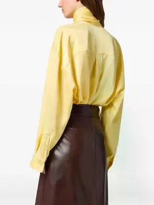 MSGM Pussy-bow Long-sleeve Blouse