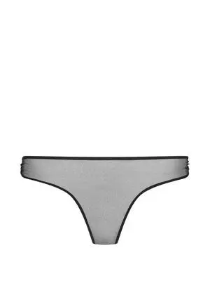 SCANDALE Nuit Fauve Sheer Mesh Brief - Black
