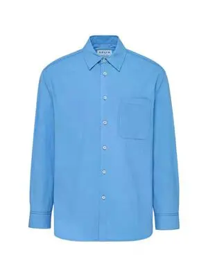 SOLID HOMME Chest-pocket Button-up Shirt - Blue