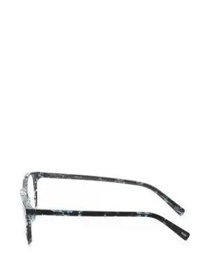 Tumi Mottled-effect Round-frame Glasses - Blue