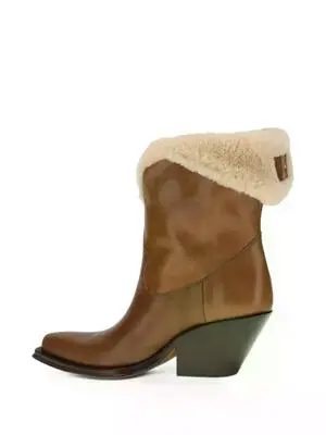 Chloé Azelan Shearling-trim Ankle Boots