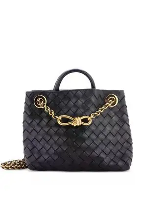 Bottega Veneta Andiamo Chain Top Handle Bag Intrecciato Nappa Small Satchel