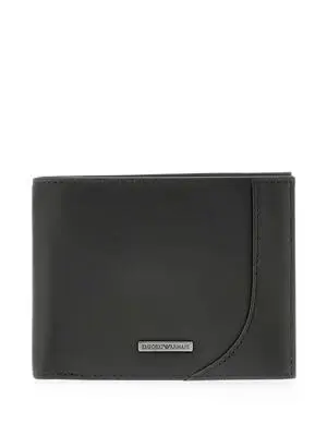 Emporio Armani Logo-plaque Bifold Wallet - Black