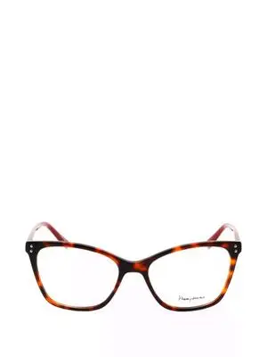 Pepe Jeans Maeve Cat-eye Frame Eyeglasses With Tortoiseshell Pattern - Brown