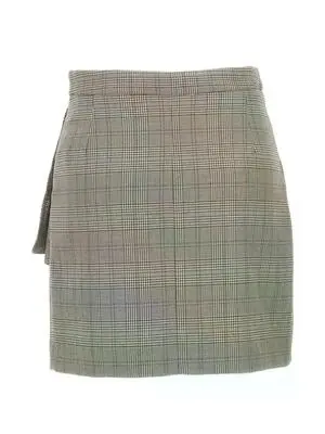 KAOS Check-pattern Ruffled-detail Skirt