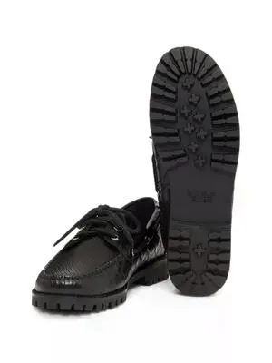 G.H.BASS Mallorie Camp Moc Croc-embossed Loafers