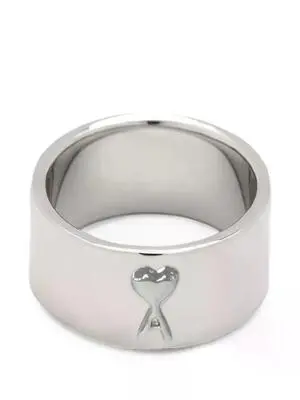 AMI Paris Brass Ring With De Coeur Motif