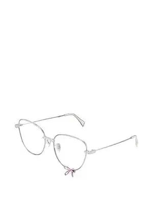 YVMIN Paradise Crystal-embellished Bowknot Glasses - Silver