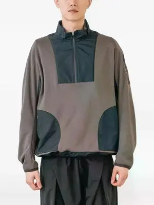 YOSHIOKUBO Ripstop-panelled Quarter-zip Jacket