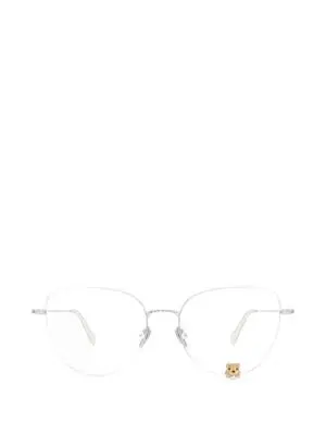 YVMIN Flocked Bear Geometric-frame Glasses - Silver