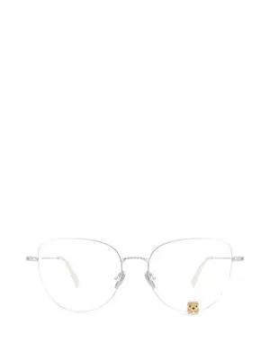 YVMIN Flocked Bear Geometric-frame Glasses - Silver