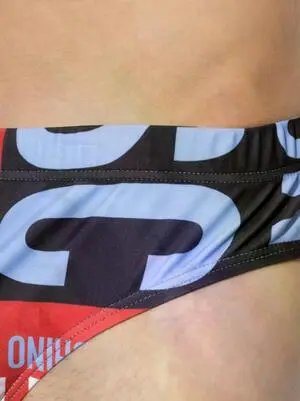 Moschino Print Swim Briefs - Black