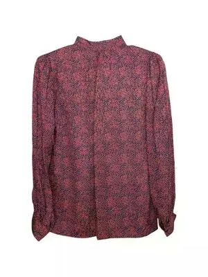 Saint Laurent 1970s Printed Lavalliere Blouse