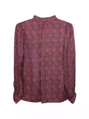 Saint Laurent 1970s Printed Silk Pussy-bow Blouse