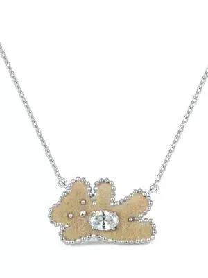 YVMIN Paradise Crystal-embellished Bear Necklace