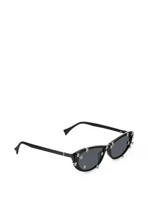 YVMIN Flower-embellished Cat-eye Sunglasses