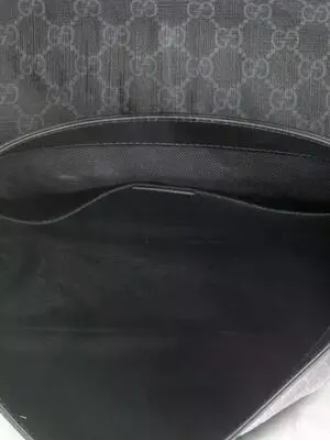 Gucci Interlocking G Messenger Bag In Gg Coated Canvas With Leather