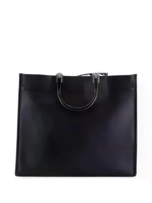 Fendi Sunshine Shopper Leather Medium Tote Bag - Black