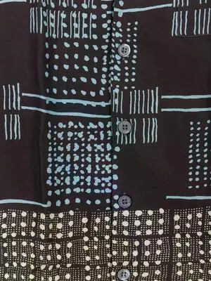 ON ME THE SHIRT Geometric-pattern Bowling-collar Shirt