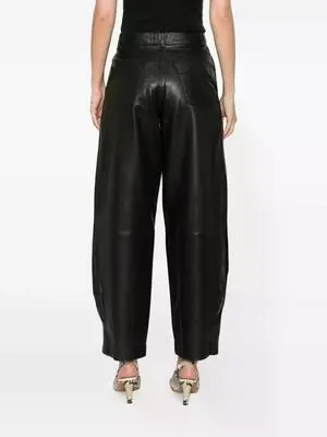 SESSUN Carlea Leather Tapered Trousers