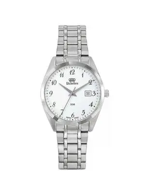 RICHELIEU SWISS Classic 31mm Watch With Arabic Numerals And Date Window - White