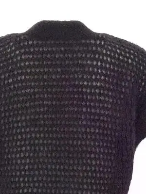 Eleventy Sleeveless Openwork-knit Cardigan