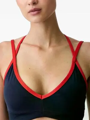 P.E Nation Paramount Logo-print Crossover-strap Sports Bra