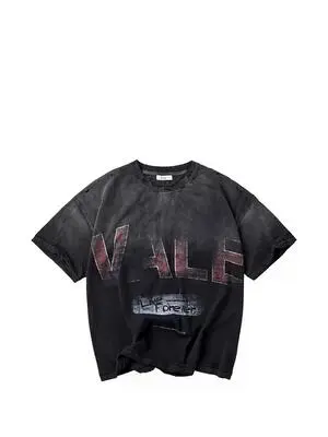 VALE FOREVER Logo-print Distressed T-shirt