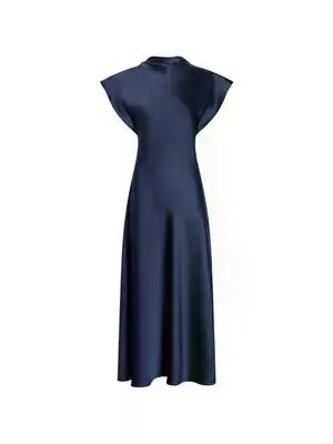 Tanya Taylor Adrien Draped-neck Midi Dress