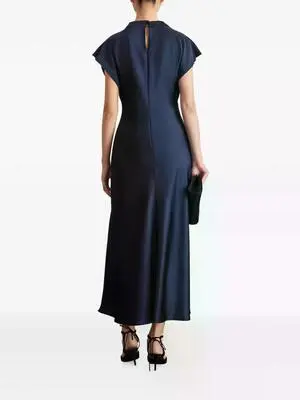 Tanya Taylor Adrien Draped-neck Midi Dress