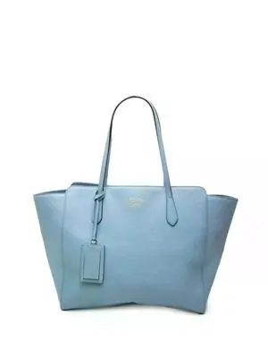 Gucci 2000-2015 Medium Calfskin Swing Tote Bag - Blue