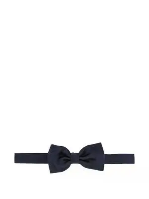 BARBA NAPOLI Twill Weave Bow Tie - Blue
