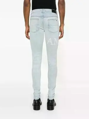 Amiri Bandana-jacquard Logo-appliqué Jeans