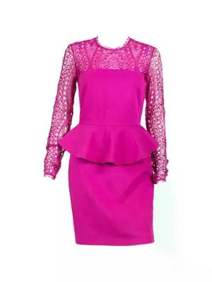 Emilio Pucci Lace Peplum Midi Dress