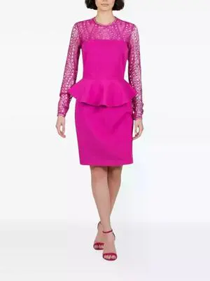 Emilio Pucci Lace Peplum Midi Dress