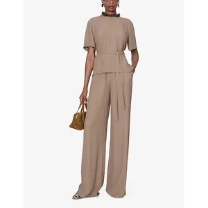 JOSEPH Atheris Tie-waist Crepe Top