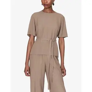 JOSEPH Atheris Tie-waist Crepe Top