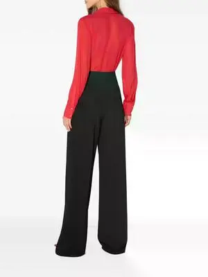 Elisabetta Franchi Lightweight Crêpe Palazzo Trousers