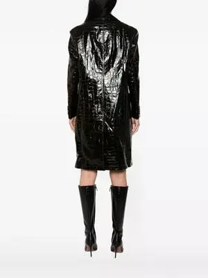 Junya Watanabe Croc-effect Double-breasted Coat