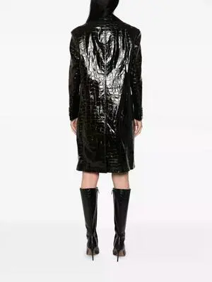 Junya Watanabe Croc-effect Double-breasted Coat